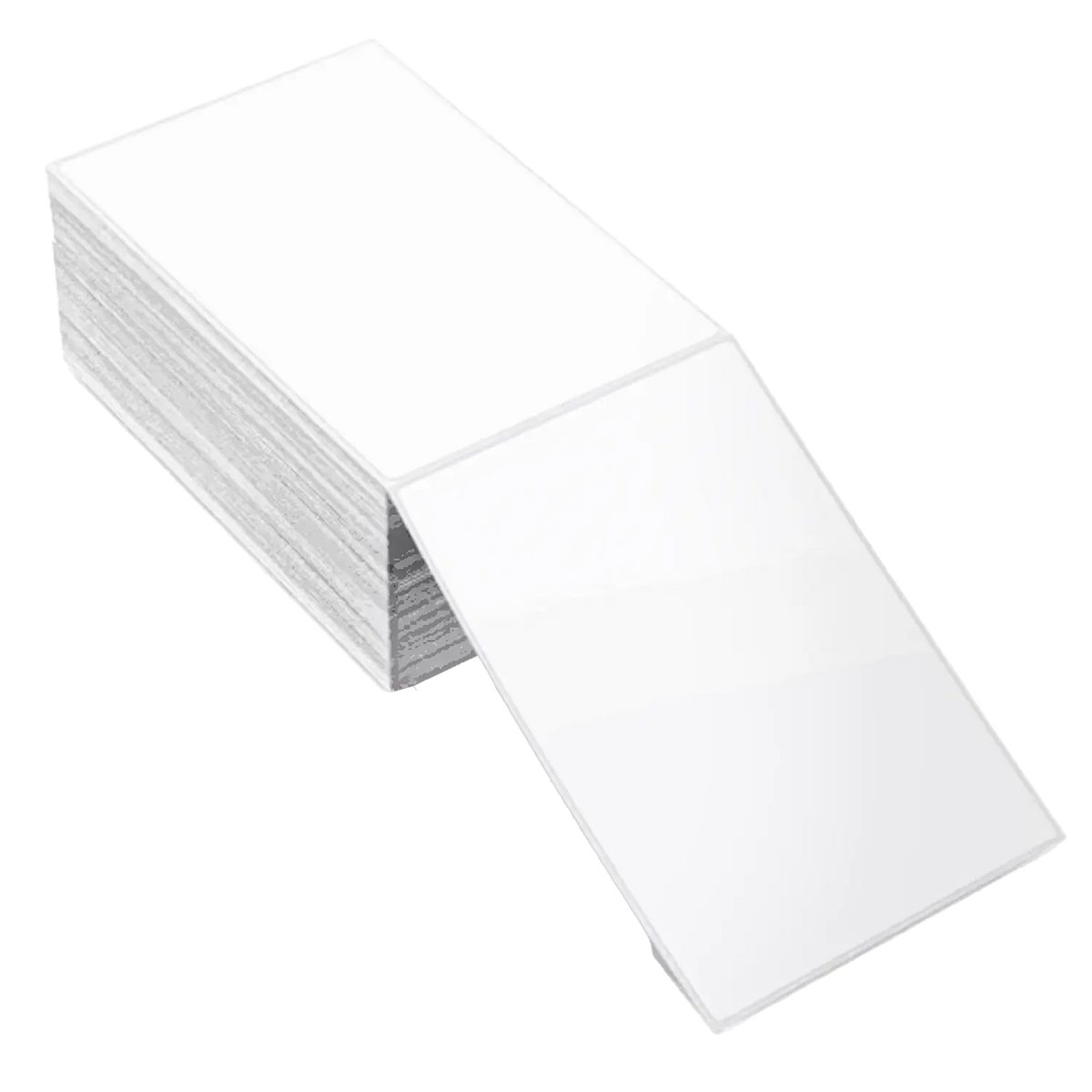 White Fanfold Thermal Labels 4x6 Inch - Pack of 8