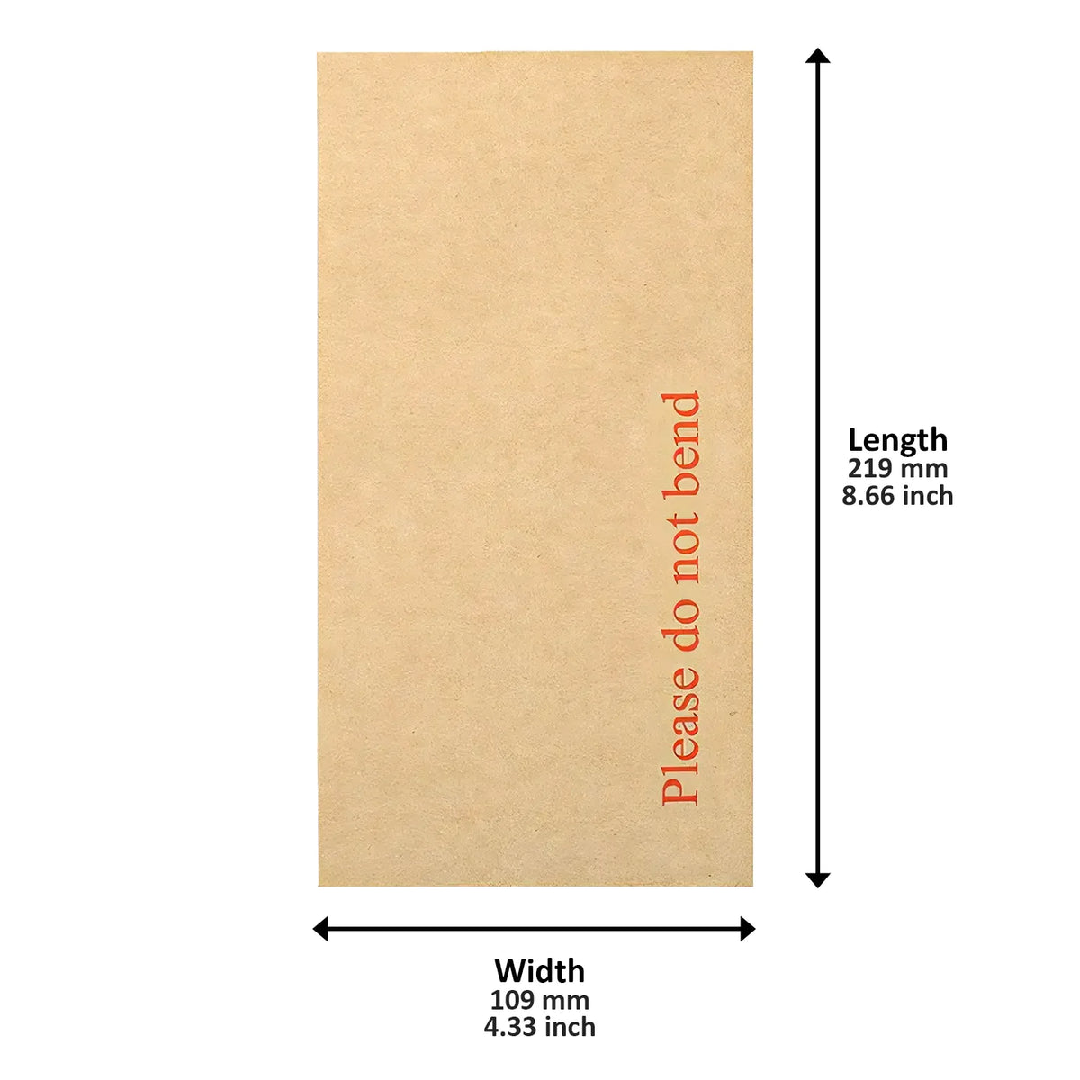 Do Not Bend Envelopes - 8.66x4.33 Inch - £0.07 Each