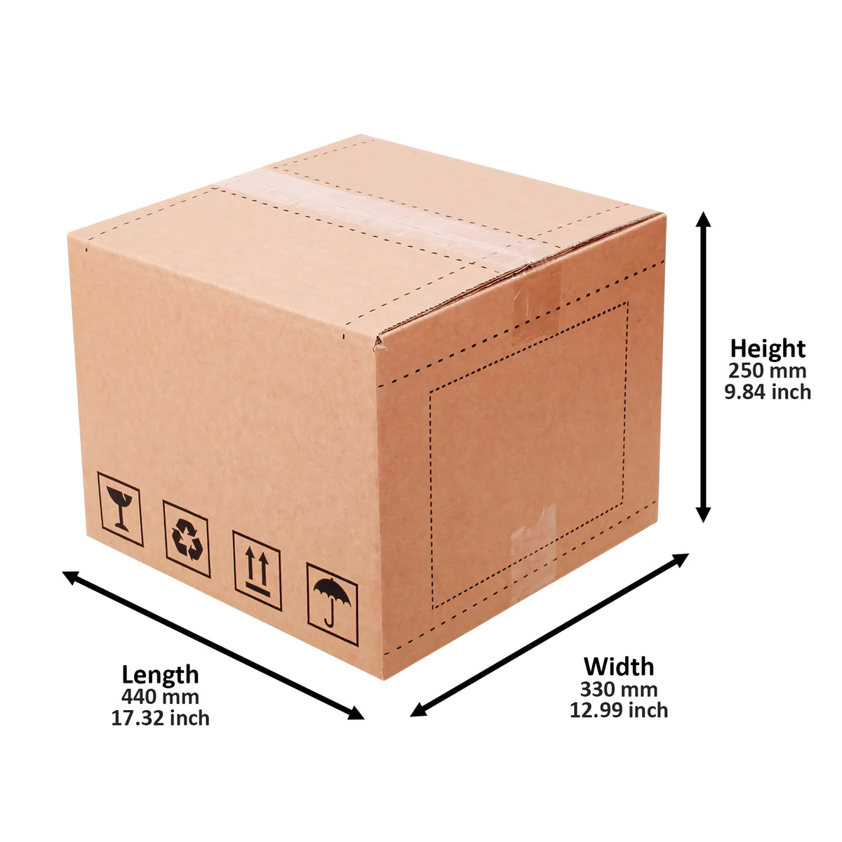 Double Wall Ultra Strong Cardboard Boxes 44x33x25 CM – Mr Bags